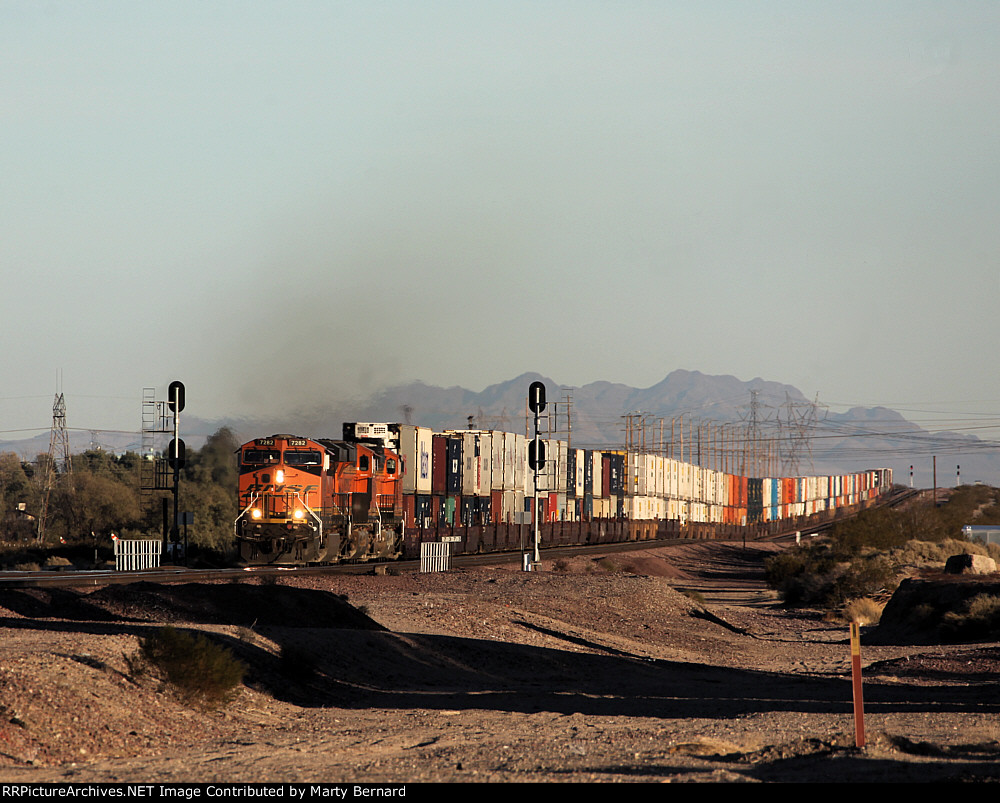 BNSF 7282, 6755, and 5507